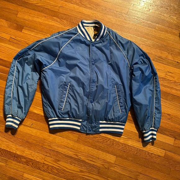 jcpenney | Jackets & Coats | Vintage Jcpenney Blue Baseball Jacket L ...